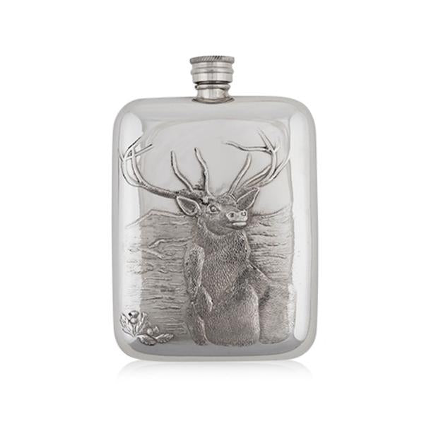Pewter Flask - Stag Head – Woodford Rome